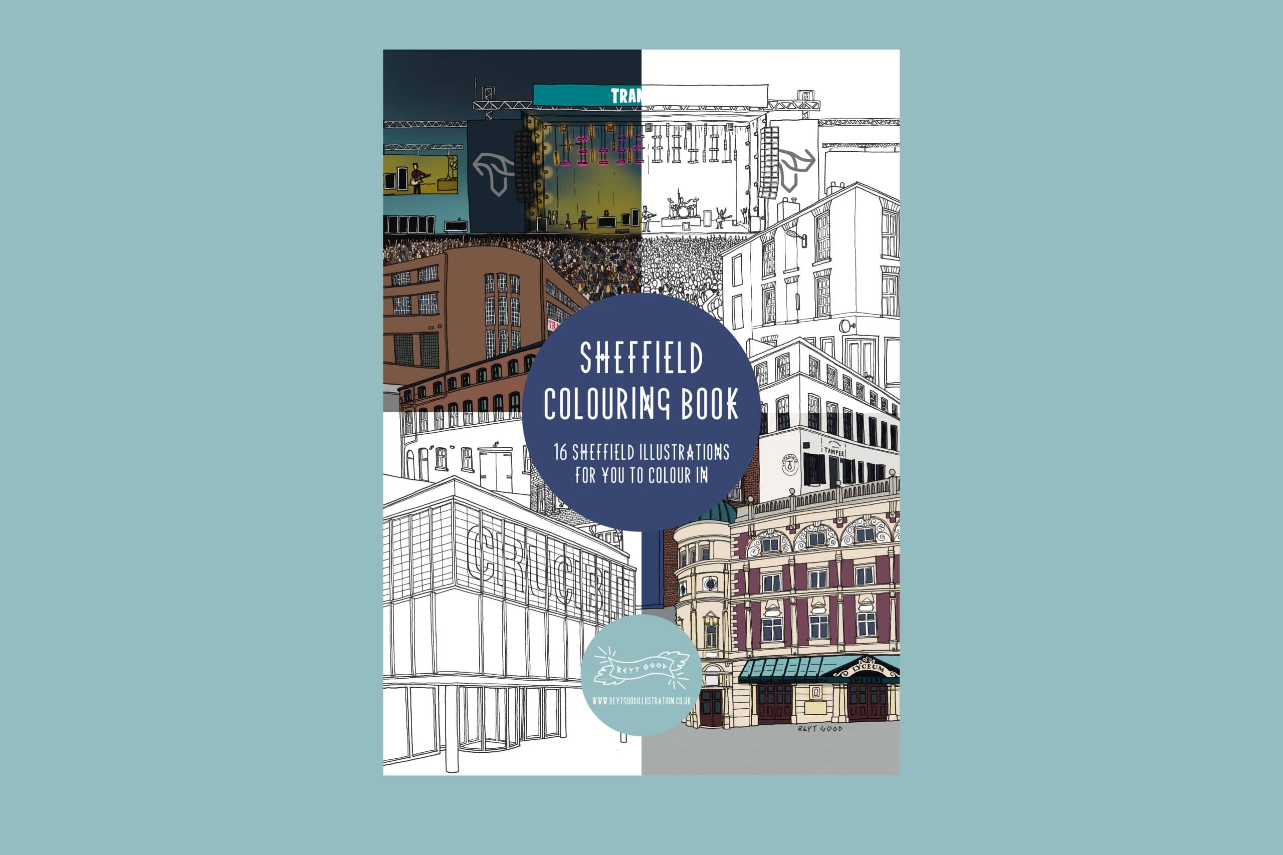 Reyt Good Illustration - Sheffield colouring book (20 page A4)