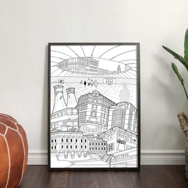 Sheffield Prints & Sheffield Cityscape Prints - Reyt Good Illustration