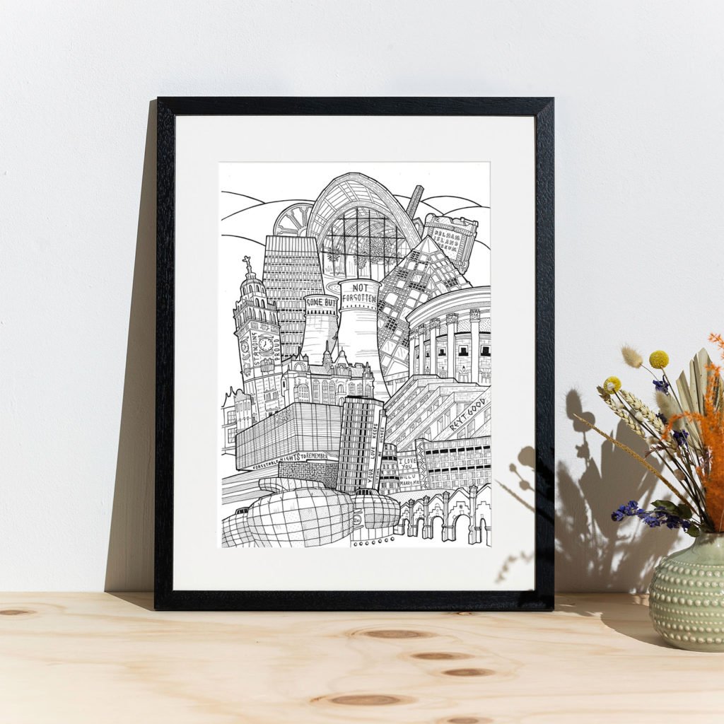 Reyt Good Illustration - Independent Sheffield Cityscape - Print