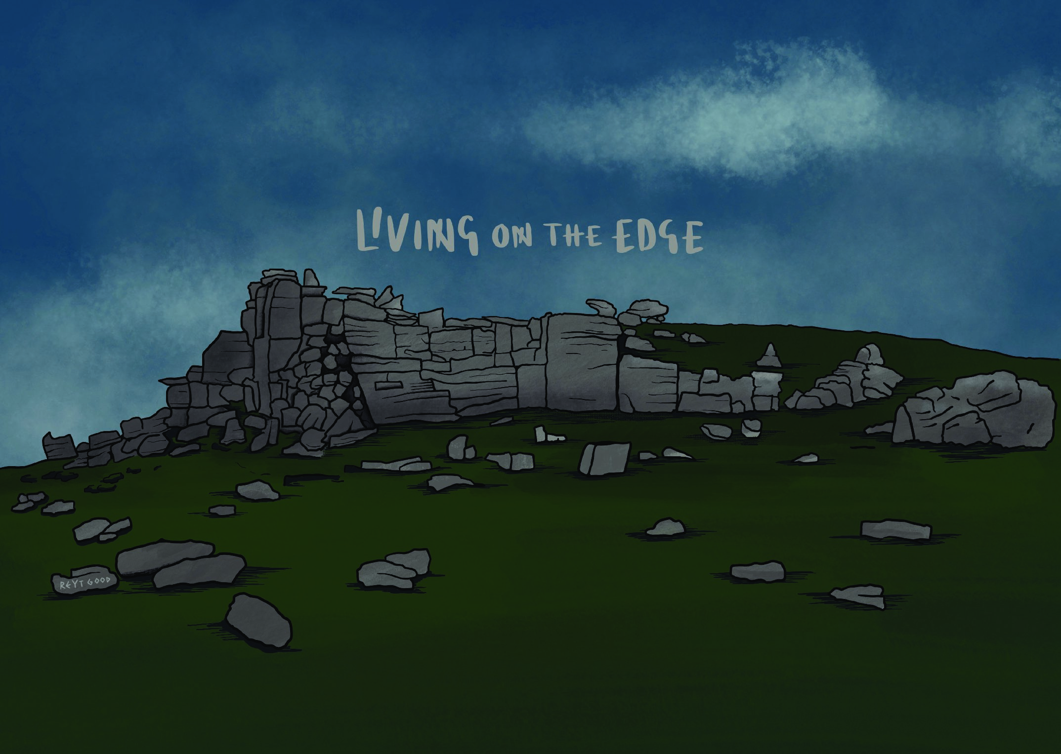 Reyt Good Illustration - Stanage Edge - Print