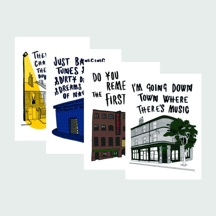 Reyt Good Illustration - Set of 4 - Music Postcards