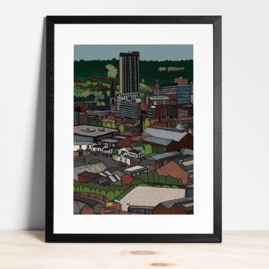 Sheffield Prints & Sheffield Cityscape Prints - Reyt Good Illustration