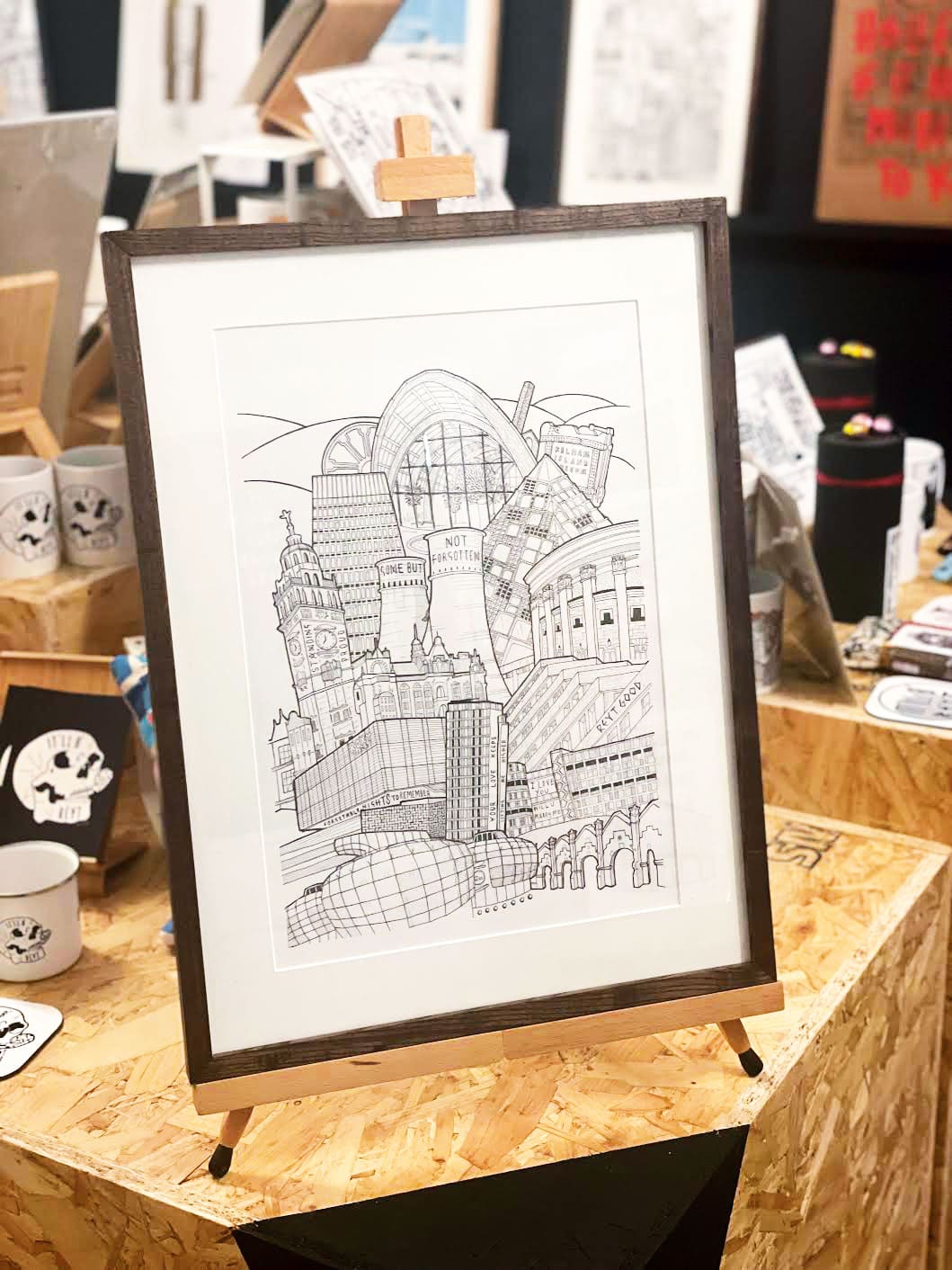 Reyt Good Illustration - Sheffield Cityscape - Original Artwork - Framed A3