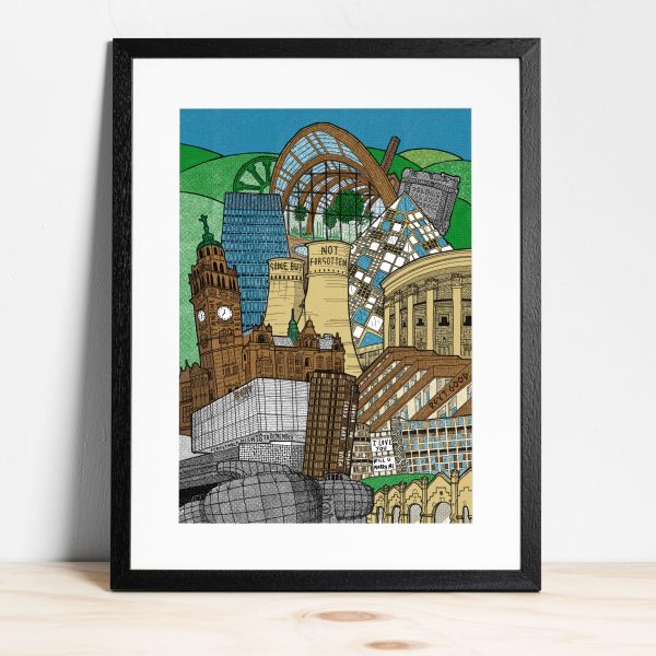 Sheffield Prints & Sheffield Cityscape Prints - Reyt Good Illustration
